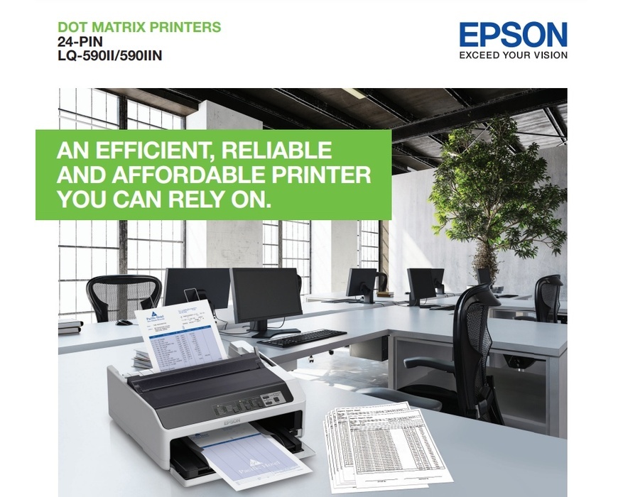 Epson LQ-590II A4 24-Pin USB Dot-Matrix Printer / Epson LQ590 LQ-590 Printer / Computer Form ...