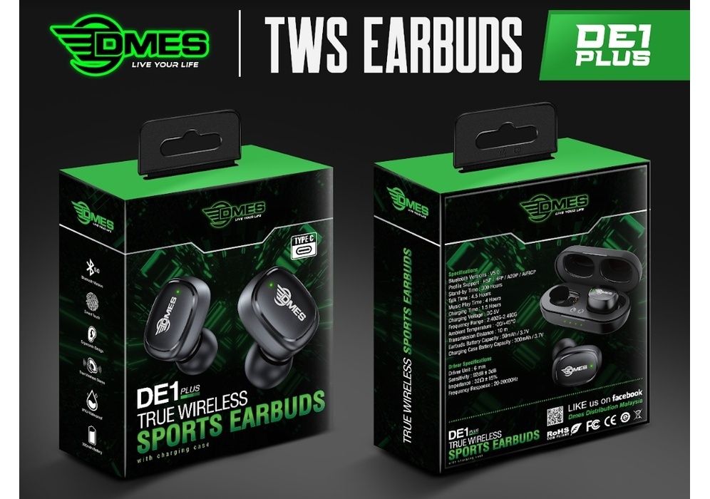 DMES DE1 Plus Wireless Earbuds Bluetooth 5.3 TWS Sport Earbuds with ...