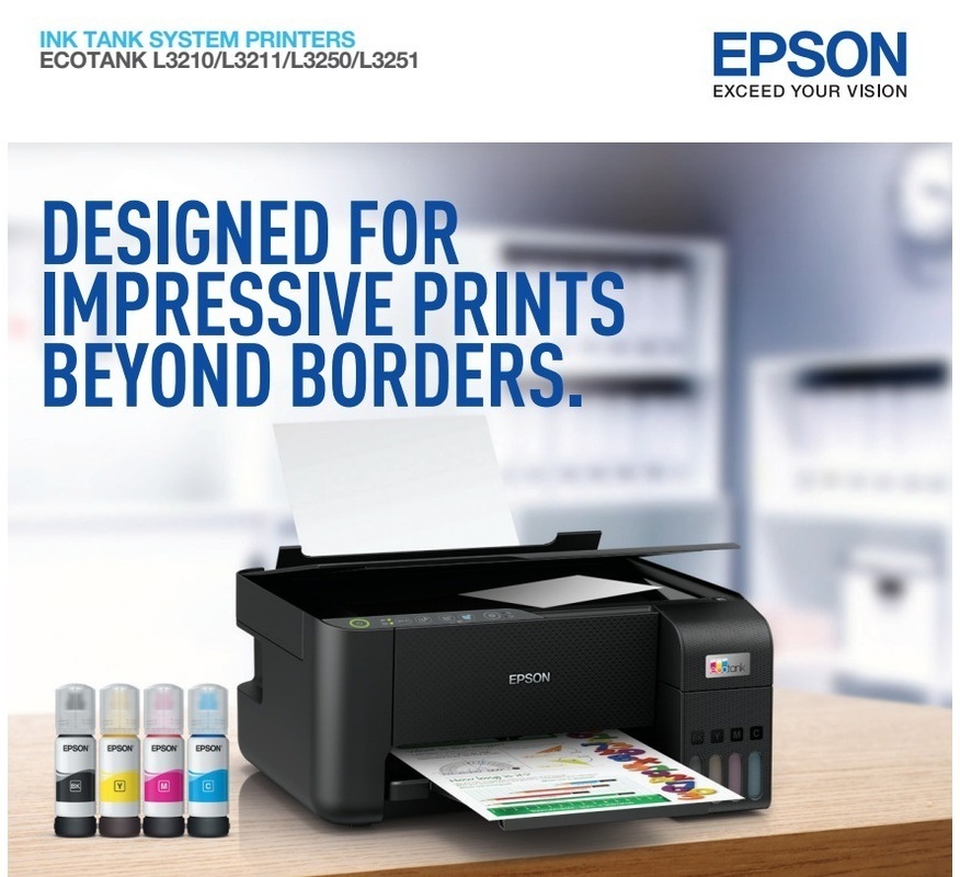 Epson Eco Tank L3250 L3256 All In One Wireless A4 Ink Tank Color ...