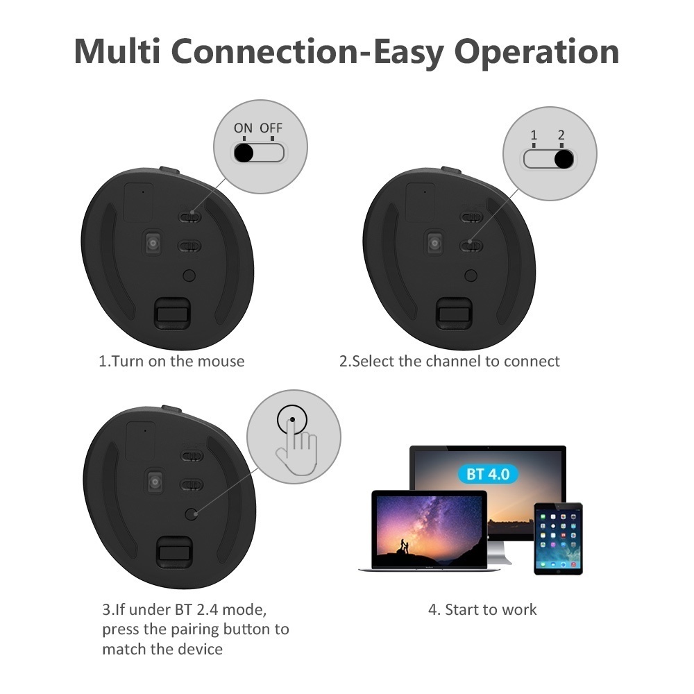 【NORGB】Delux M618 Mini Ergonomic Vertical Mouse Wireless Gaming Mouse ...