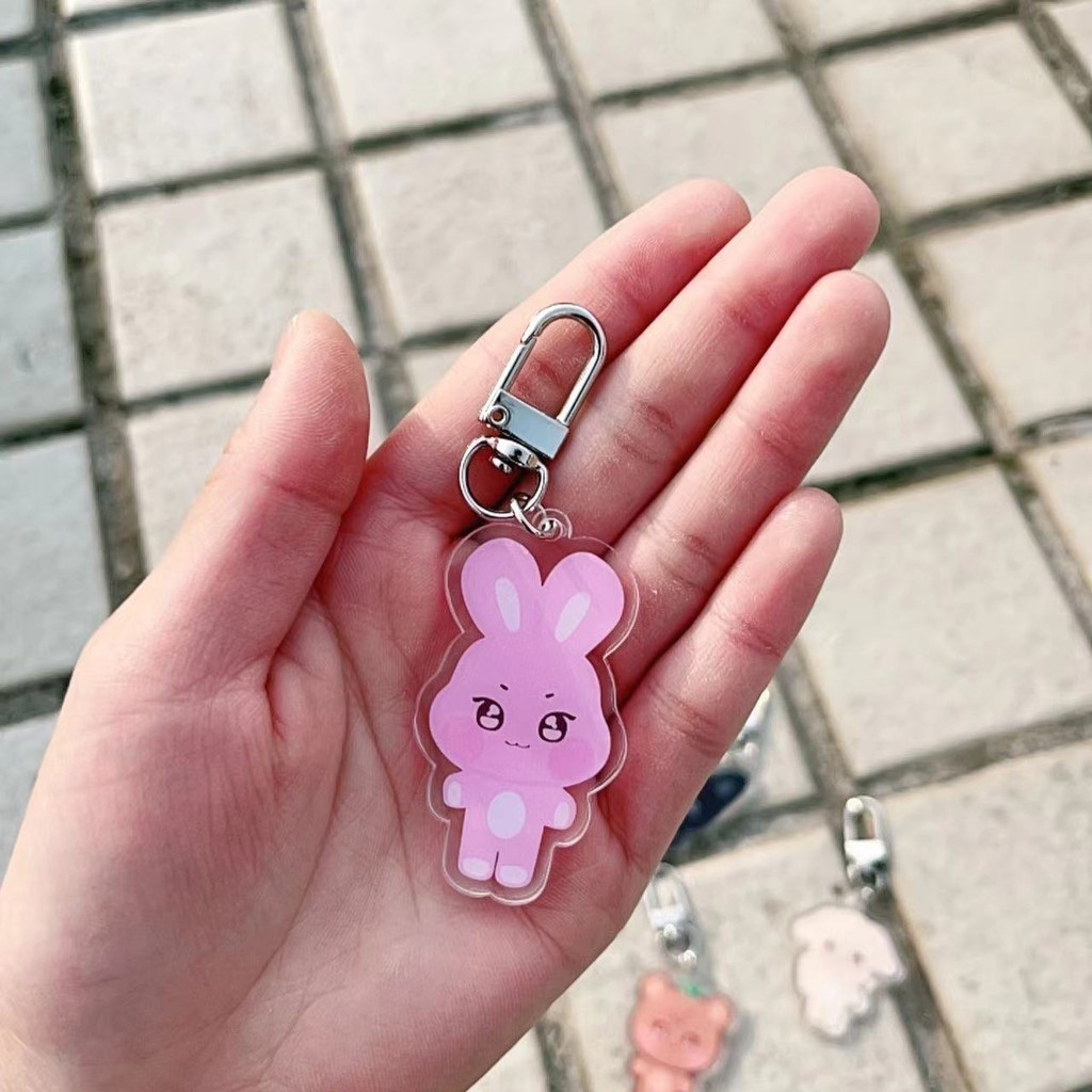 Kpop Idol ATEEZ Keyring Aniteez Acrylic Double-sided Sandwich Keychain ...