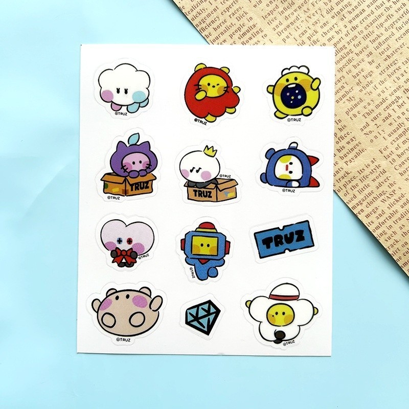 Kpop TREASURE TRUZ Sticker Cartoon Transparent PVC Waterproof Sticker ...