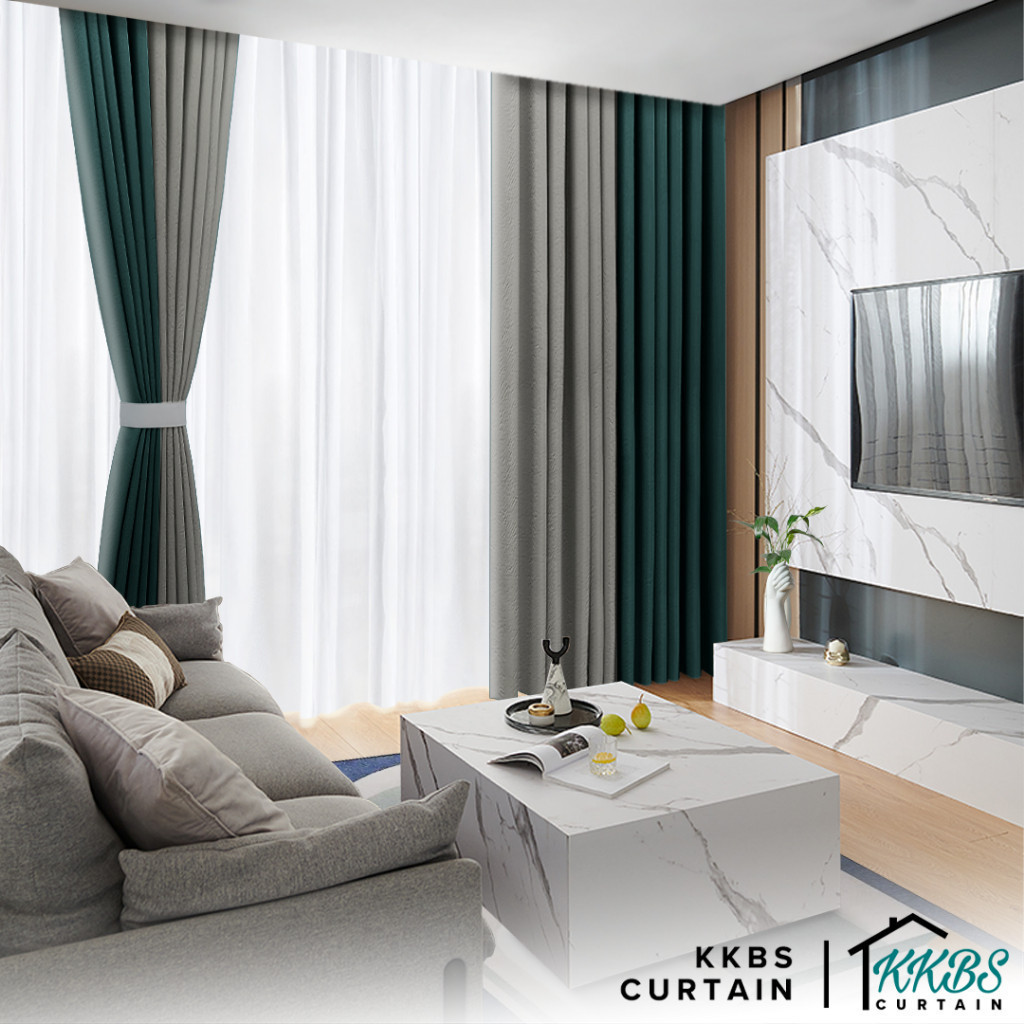 KKBS CURTAIN Benica Langsir Blackout Siap Jahit Cangkuk/Ring (Benica ...