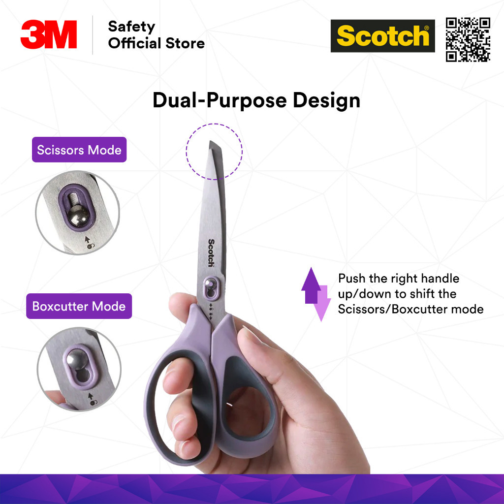 3M™ Scotch Unboxing Scissors/ Stainless Steel Scissors 1487/ Available ...