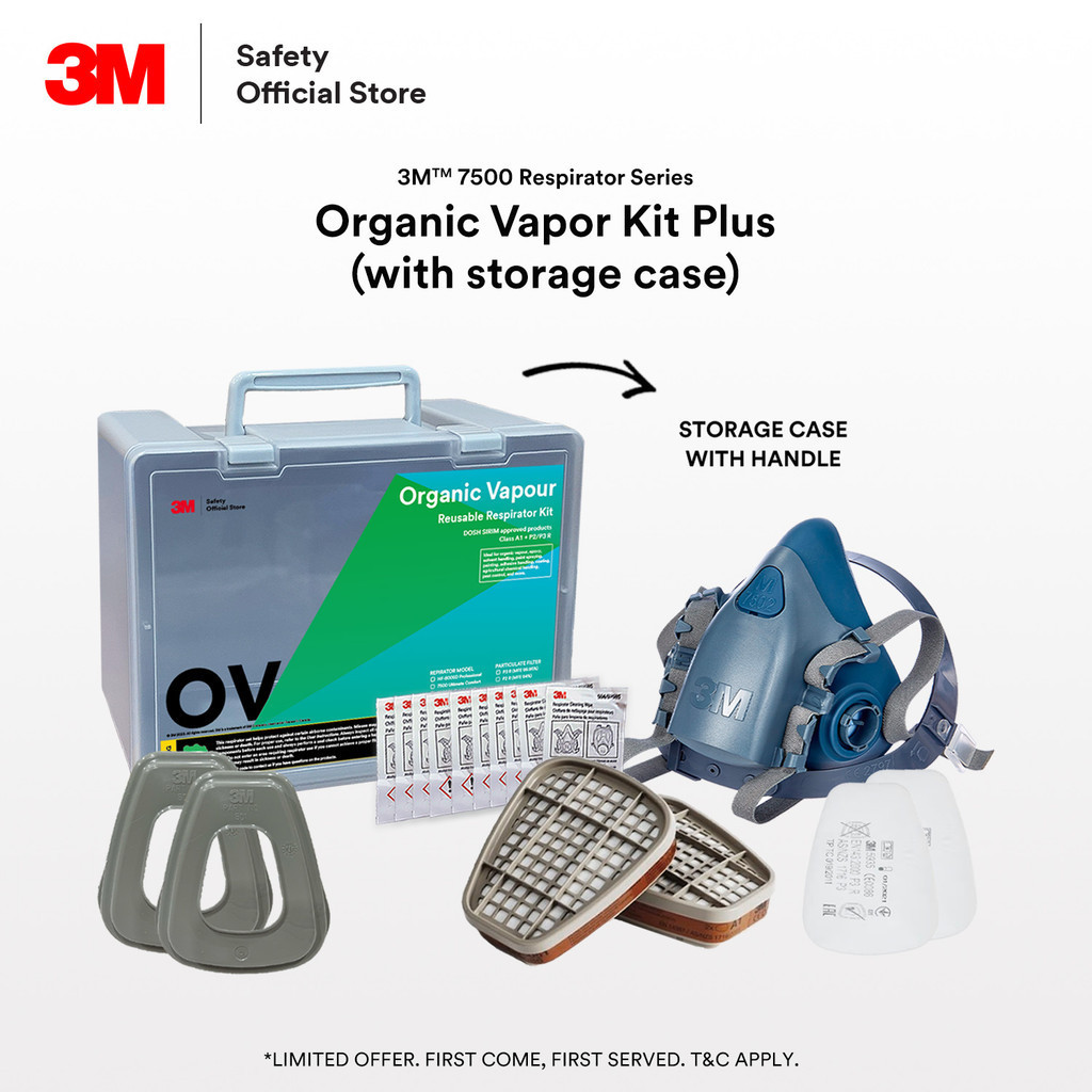 3M™ Ultimate Comfort Painting/ Epoxy 7500 Series Respirator Set [7501 ...