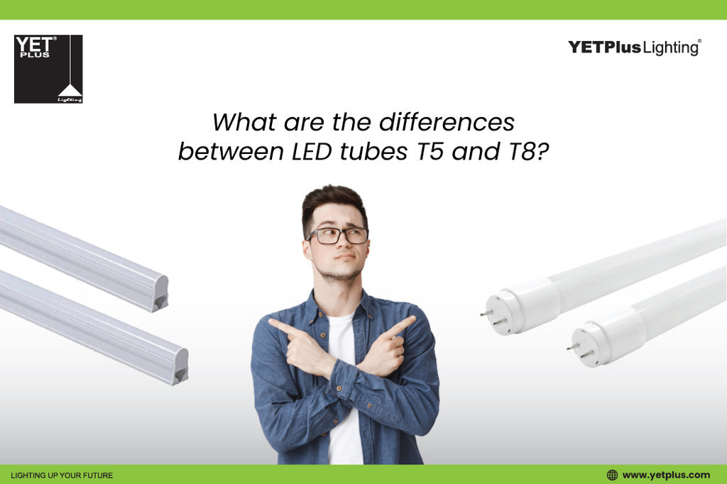 YETPlus LPL168 Linear Pendant Ceiling Light Fixture T8 Holder + 1pc T8 ...