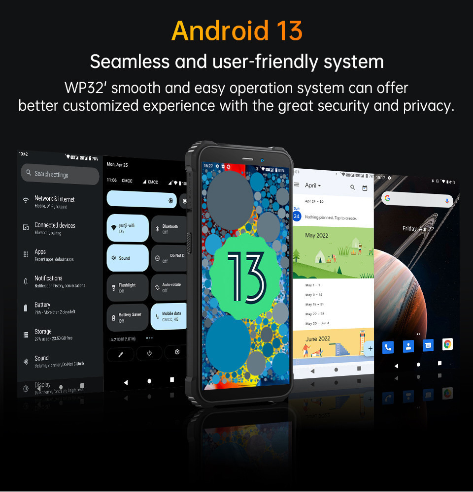 OUKITEL WP32 12GB+128GB 6300mAh Android IP68/IP69K Mobiles 5.93"HD+ ...