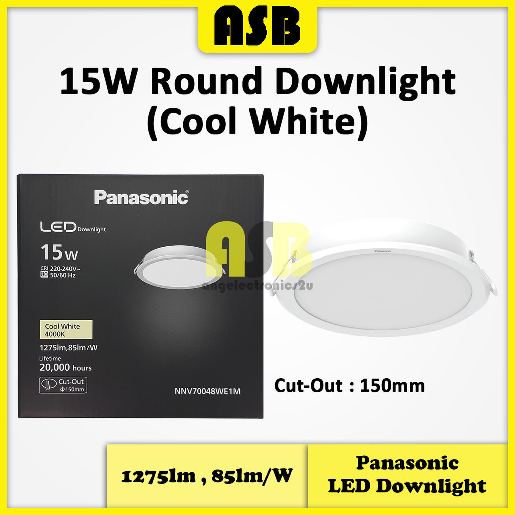 (1pc) Panasonic LED Downlight Round Panel Light 12W / 15W ( Warm White ...