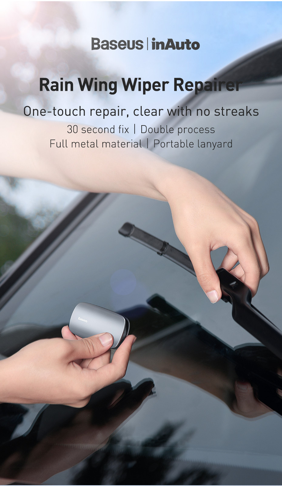 Baseus Universal Auto Car Window Wiper Blade Truck Windshield ...