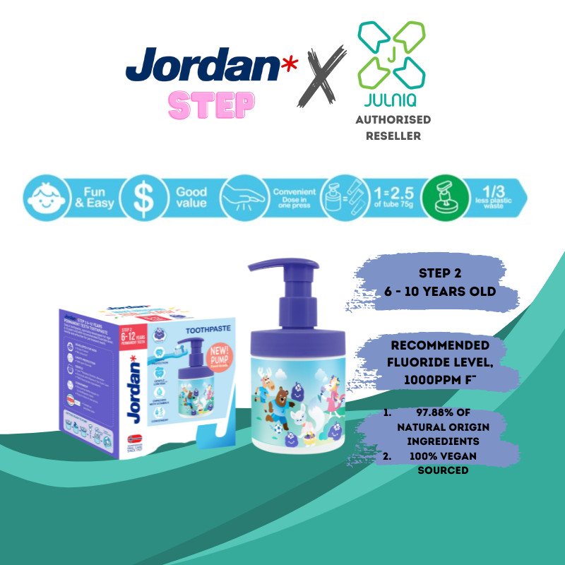 JORDAN Children PUMP Toothpaste STEP Range 188g | Shopee Malaysia