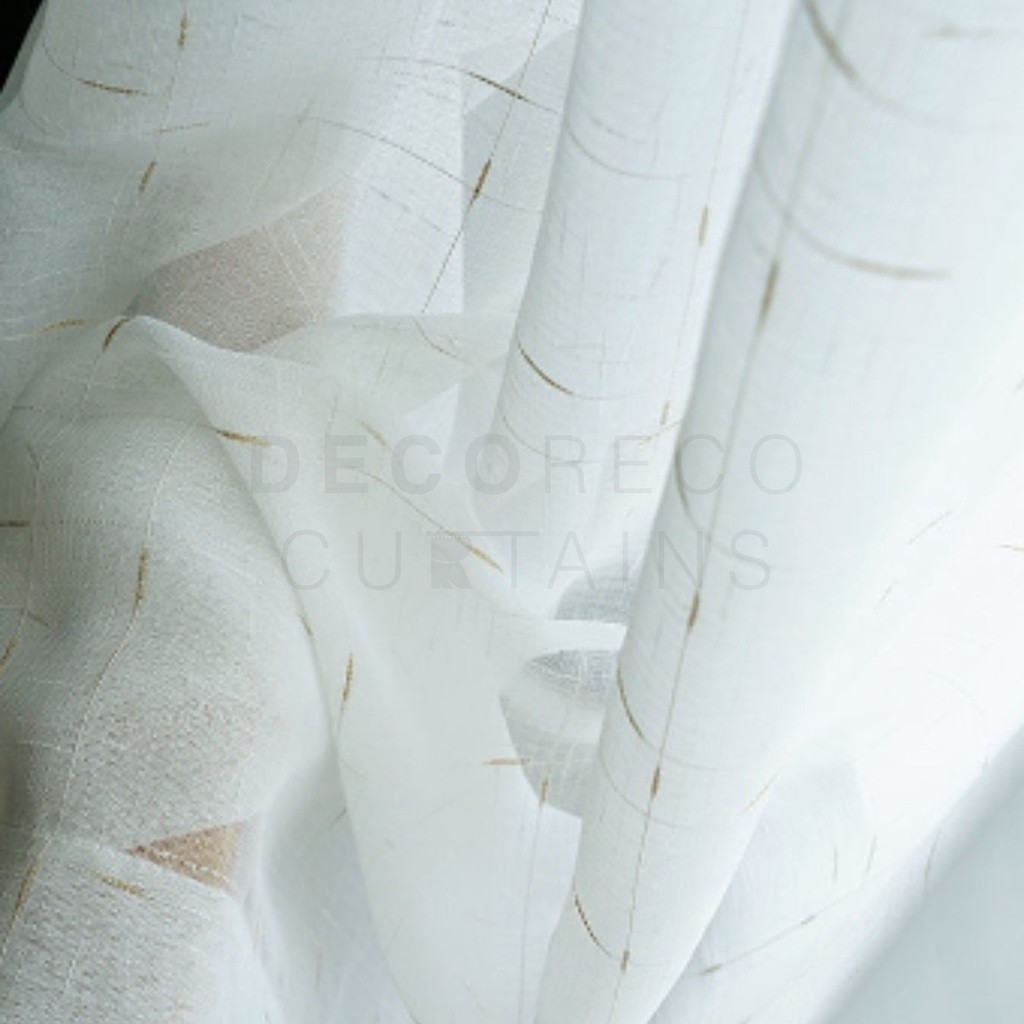 Langsir Premium Sheer Gold Line Day Curtain Langsir Lining Siap Jahit ...