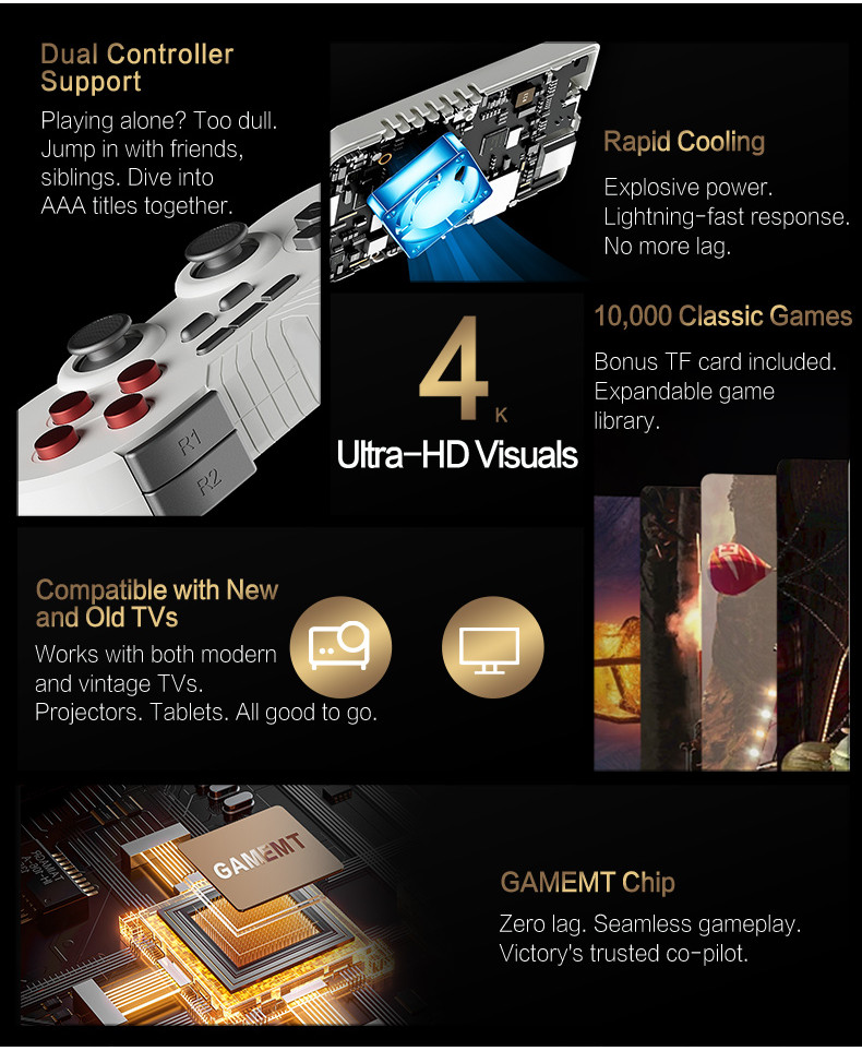 K8 TV Game Console 4K Ultra HD Portable 3D Retro Game Box (64GB) | Shopee Malaysia