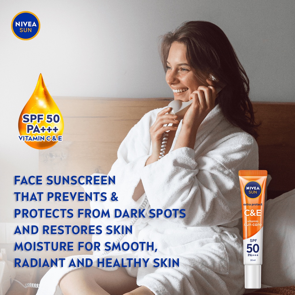 NIVEA Sun Extra Protect C&E Vitamin Sun Care SPF50 PA+++ 30ml / Sun ...