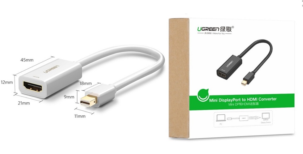 Ugreen UG-MD112-40361 MINI DP TO 4K HDMI CONVERTER - Ugreen Mini DP to ...