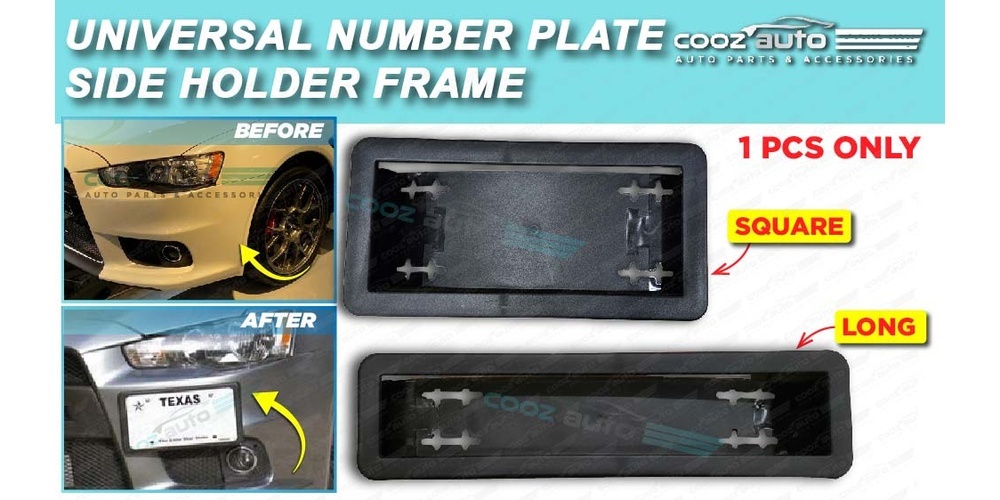 Universal Car JDM Japan Number Plate Side Frame Folder Evo Design Car ...