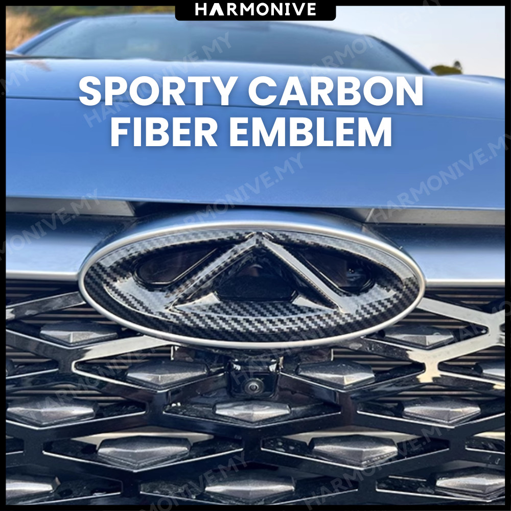CHERY OMODA 5 Tiggo 8 Pro Emblem Front Logo Carbon Fiber Piano Black ...
