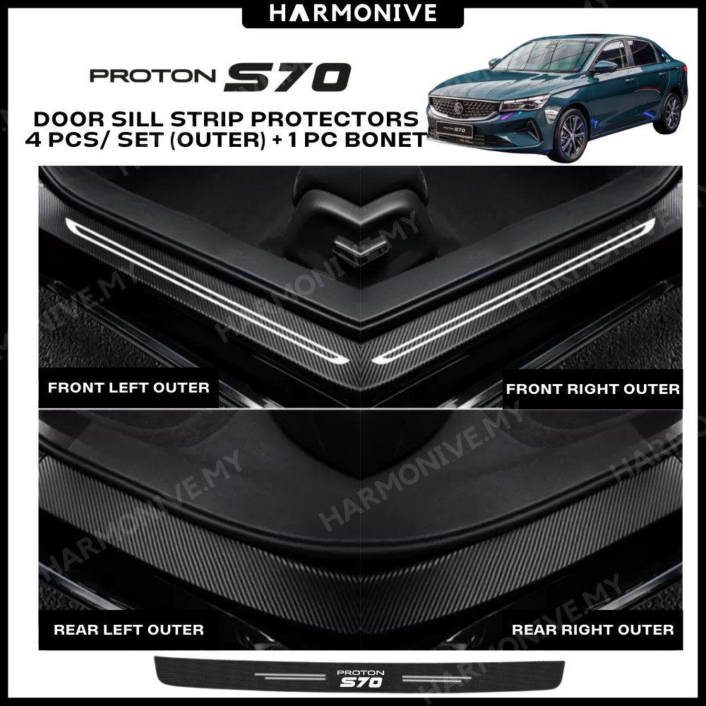 PROTON S70 Door Sill Strip Anti Scratch Side Door Step Protector ...