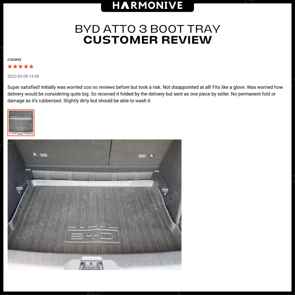 BYD ATTO 3 Rear Trunk Cargo Car Boot Tray (Waterproof) | Shopee Malaysia