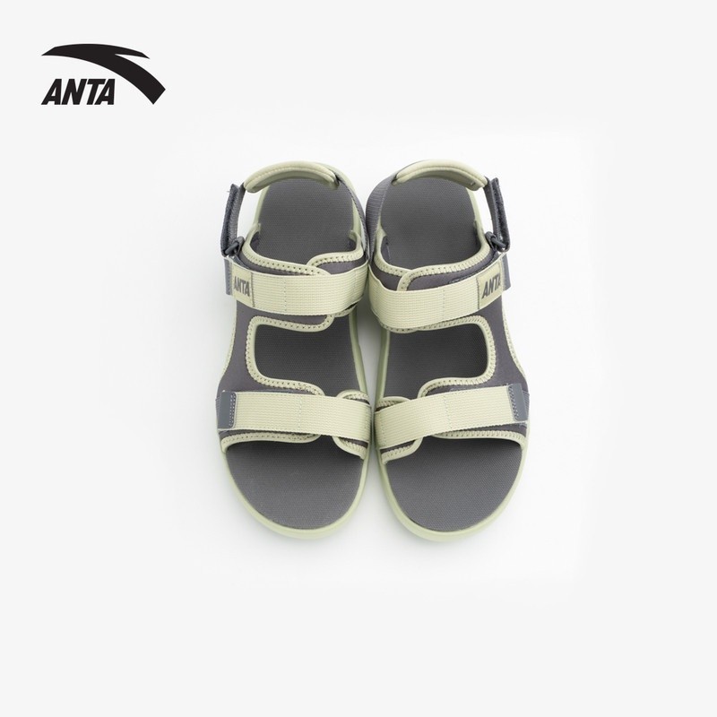 ANTA Men Basic Sandals Sandals Slippers-Steel Grey/Ice Green (Kasut ...
