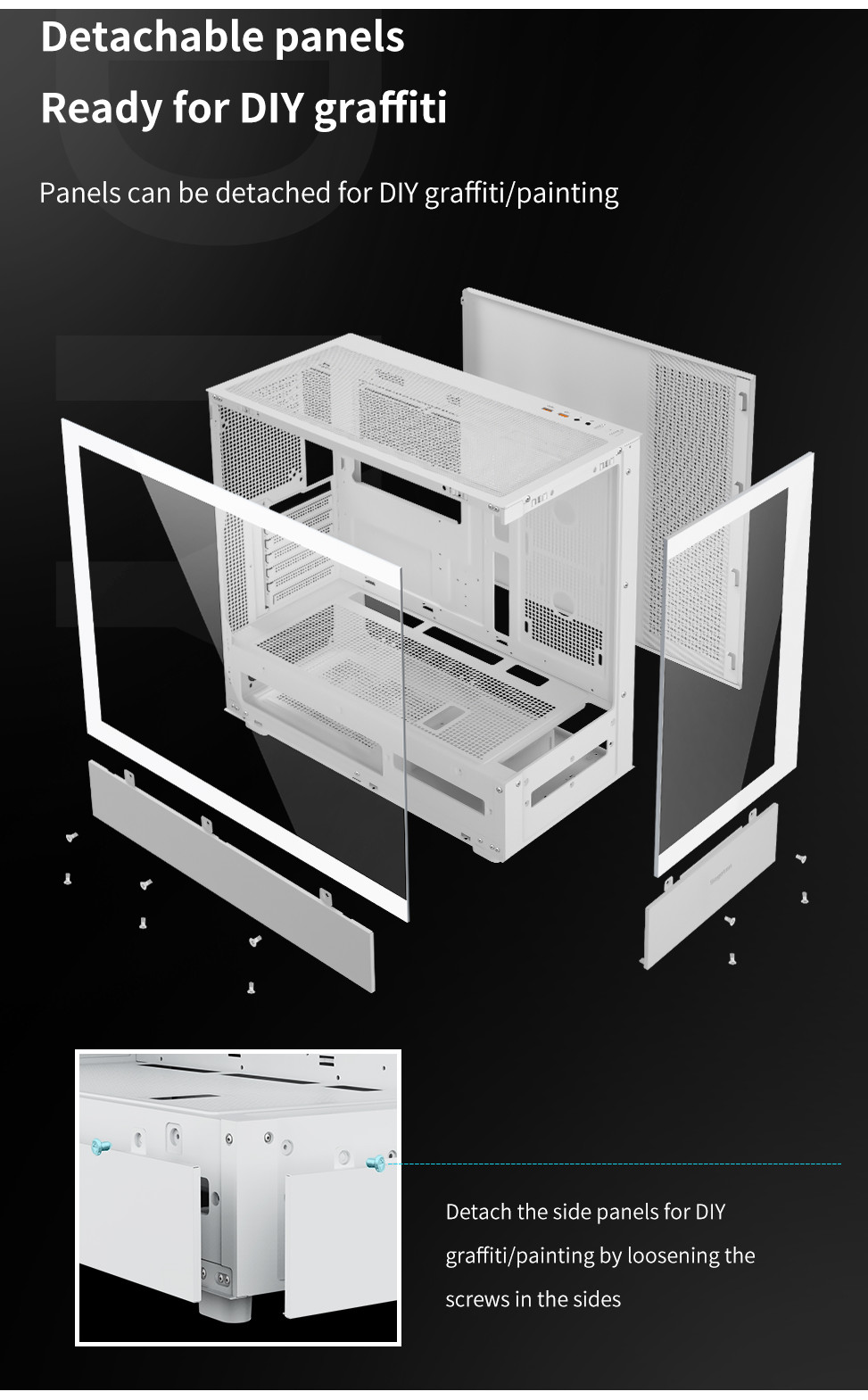 Segotep Endura PRO+ ARGB TG ATX Chassis - Black / White | Shopee Malaysia