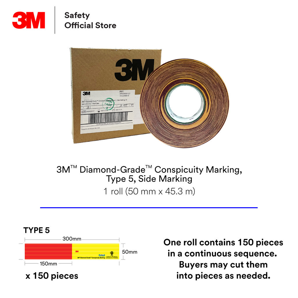 3M™ Conspicuity Lorry Reflective Sticker/ Puspakom Sticker/ Marking ...