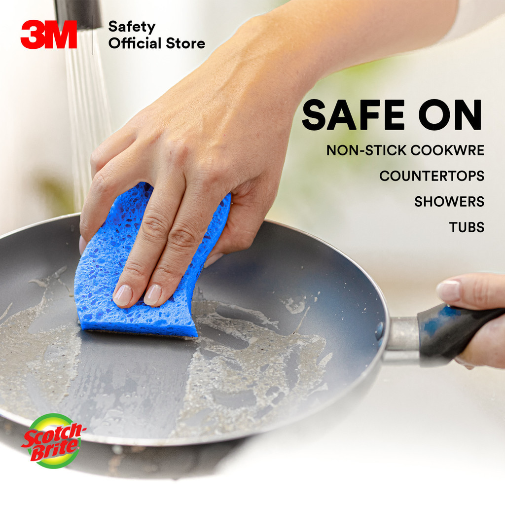 3M™ Scotch-Brite Non Scratch Scrub Sponge 521/ Zero Scratch Sponge ...