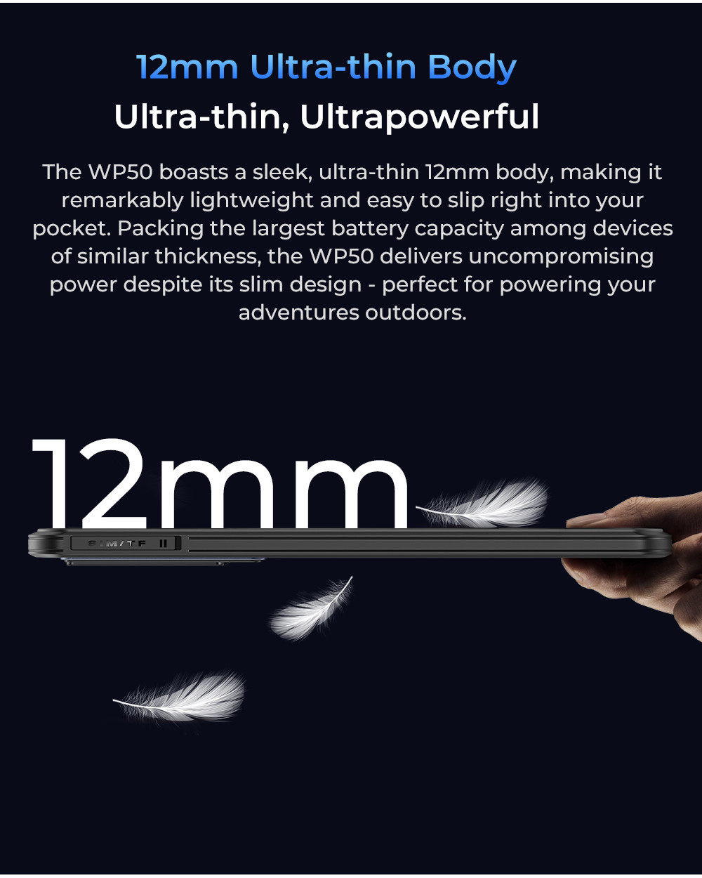 OUKITEL WP50 5G 12GB+256GB 6.60" HD+ 6500mAh 48MP+2MP+0.3MP NFC 12mm ...