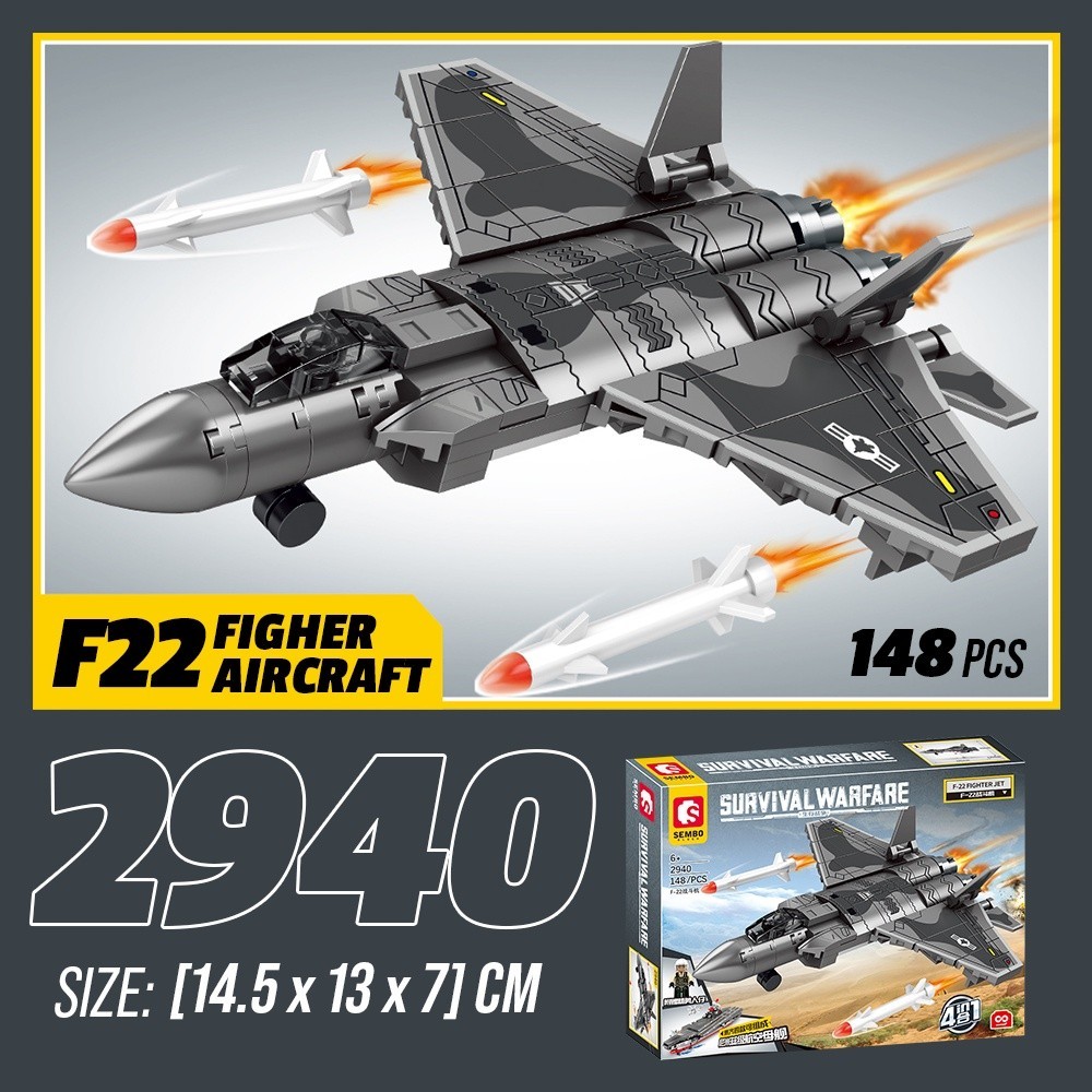 [4 IN 1] Sembo Block 2940-2943 Survival Warfare Series Aircraft Jet ...
