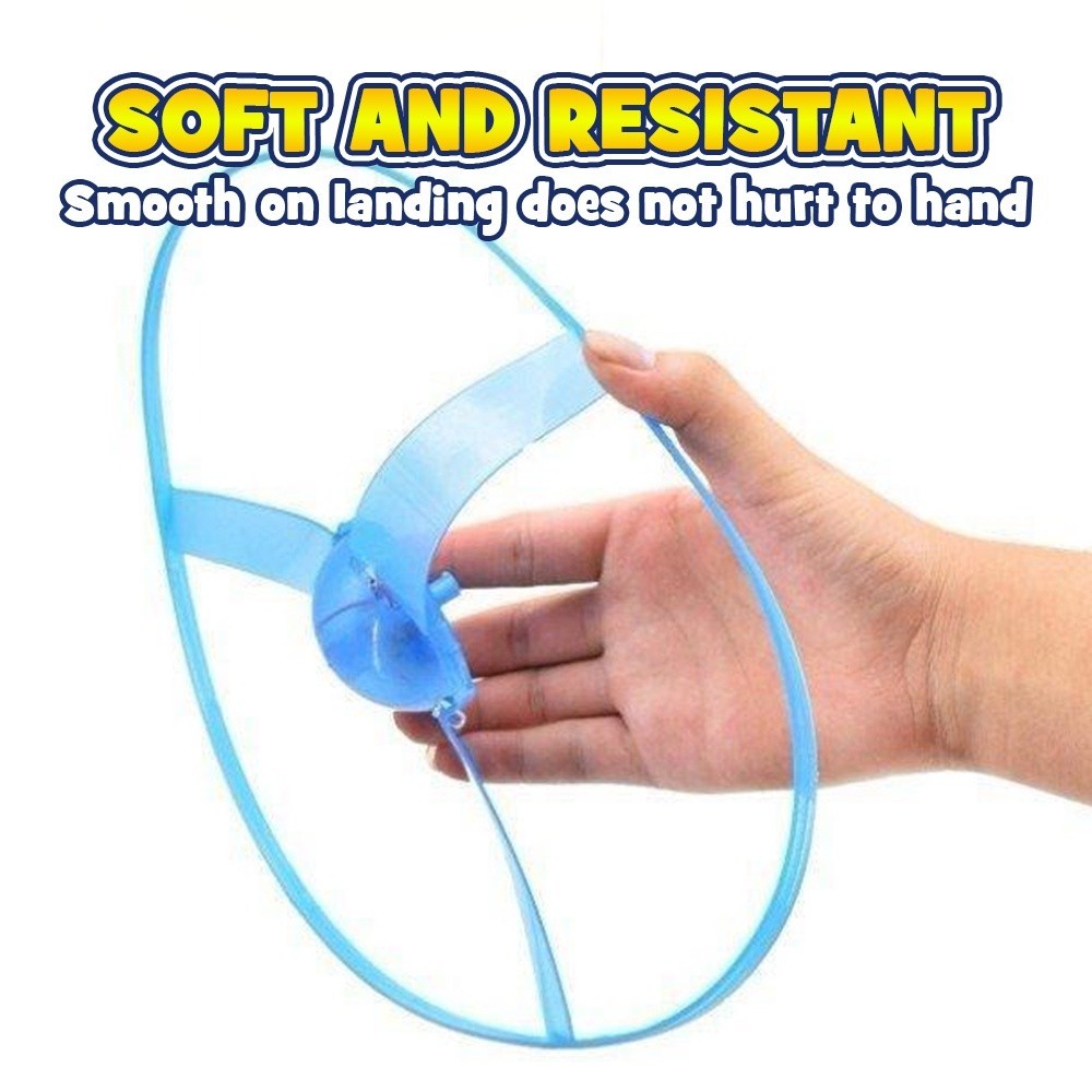 LED Lights Launching Flying Disk Pulling Air Spinning Top Aim Target ...
