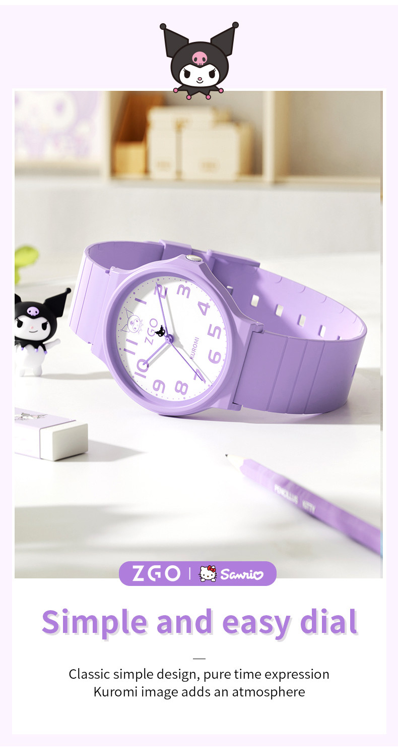 ZGO x Sanrio Kuromi Electronic Watch For Female Women Girls Kids8522 ...
