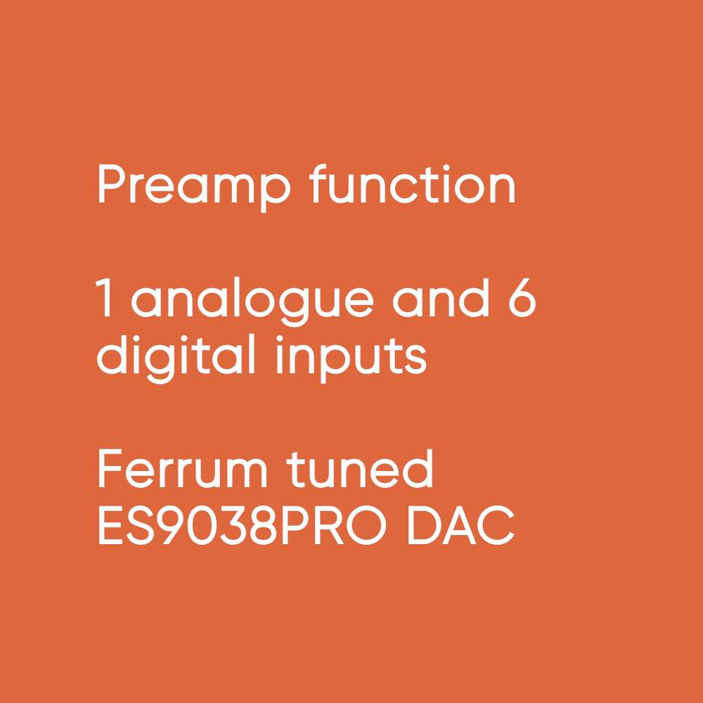 Ferrum Wandla, Digital-to-Analog Converter & Pre-Amplifier: MQA/DSD/DXD ESS Sabre ES9038PRO DAC ...