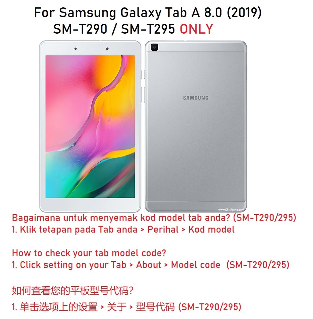 Samsung Galaxy Tab A 8.0 2019 T290 T295 SM-T295 SM-T290 Soft TPU Transparent silicone airbag ...