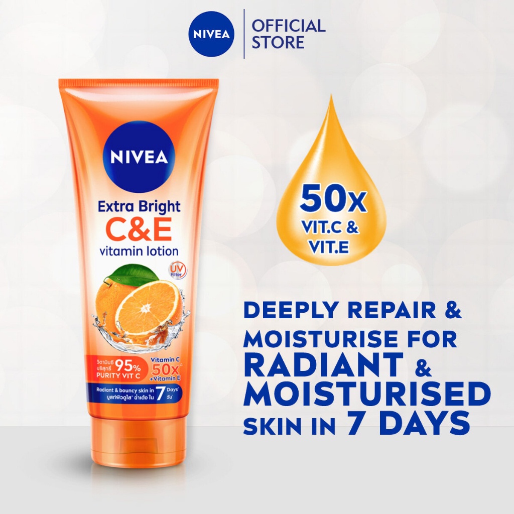 NIVEA Extra Bright C&E Vitamin Lotion (320ml) + NIVEA C&E Sun Protect ...