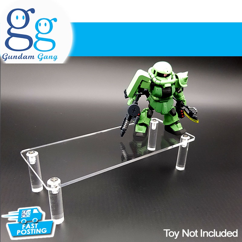 Acrylic Display Stand 20cm Single Layer Anime Gunpla Action Base Clear ...
