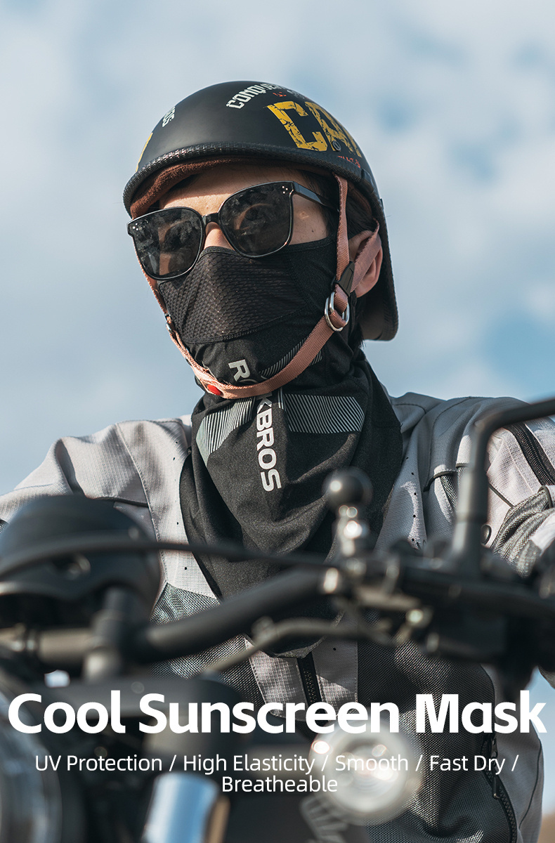【MY Delivery】ROCKBROS Face Mask Bike Sunscreen Ice Silk Bicycle Anti-UV ...