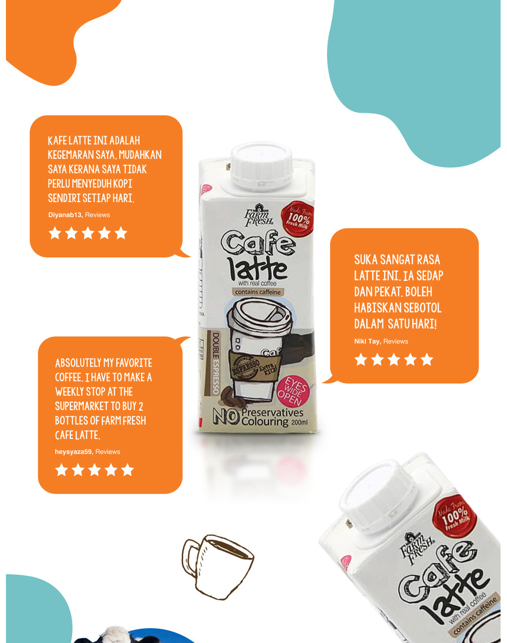 Farm Fresh UHT Café Latte 200ml x 24 Packs | Shopee Malaysia