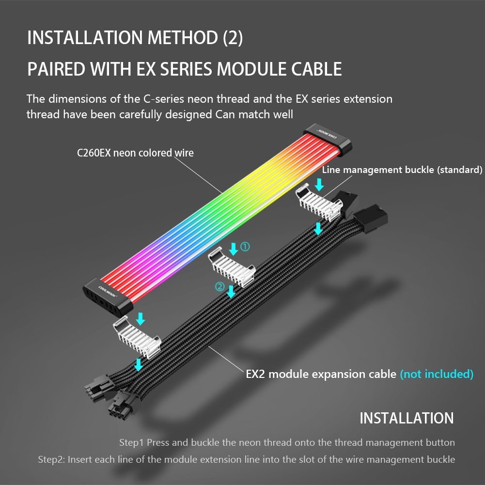 COOLMOON Flexible RGB LED Light Strip ARGB Sync Board ATX 24PIN GPU ...
