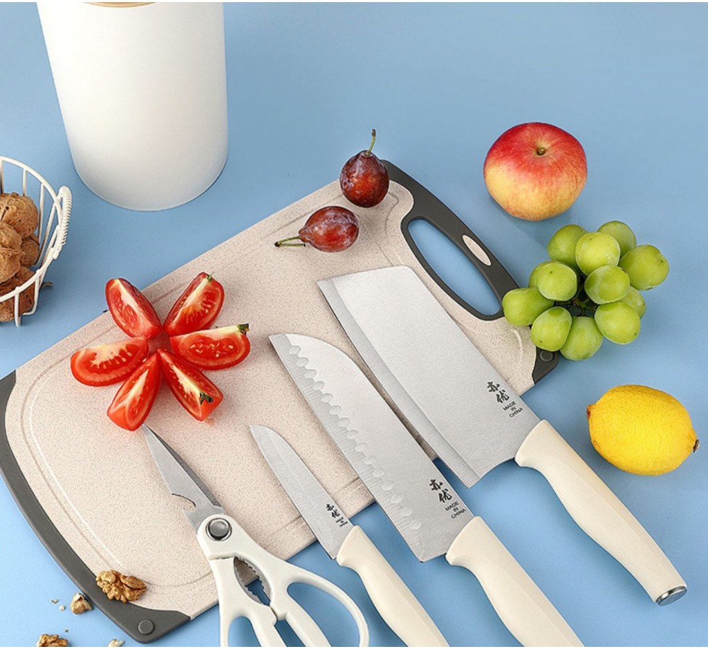 Stainless Steel Knife Set Scissor Fruit Knife Kitchen Knife Kitchenware ...