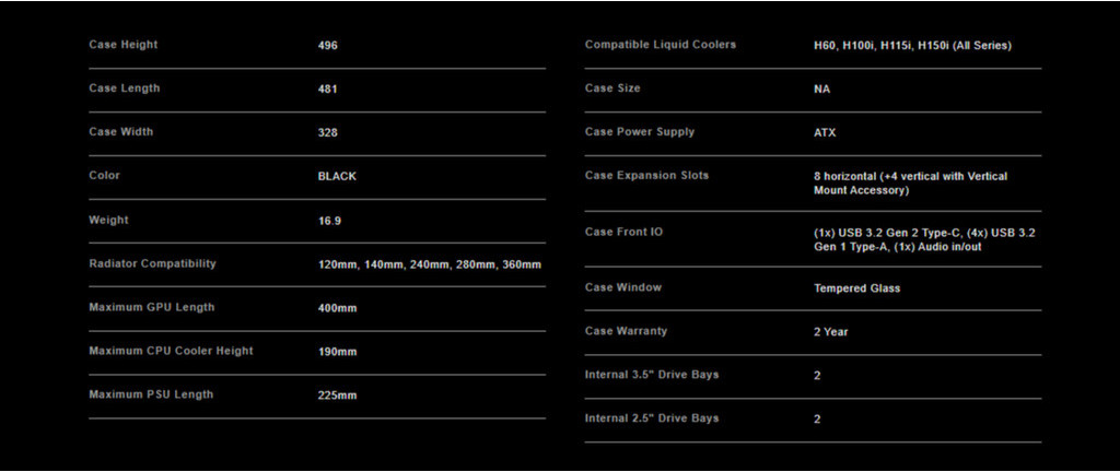 CORSAIR 6500D AIRFLOW Mid-Tower Dual Chamber PC Case - Black / White ...