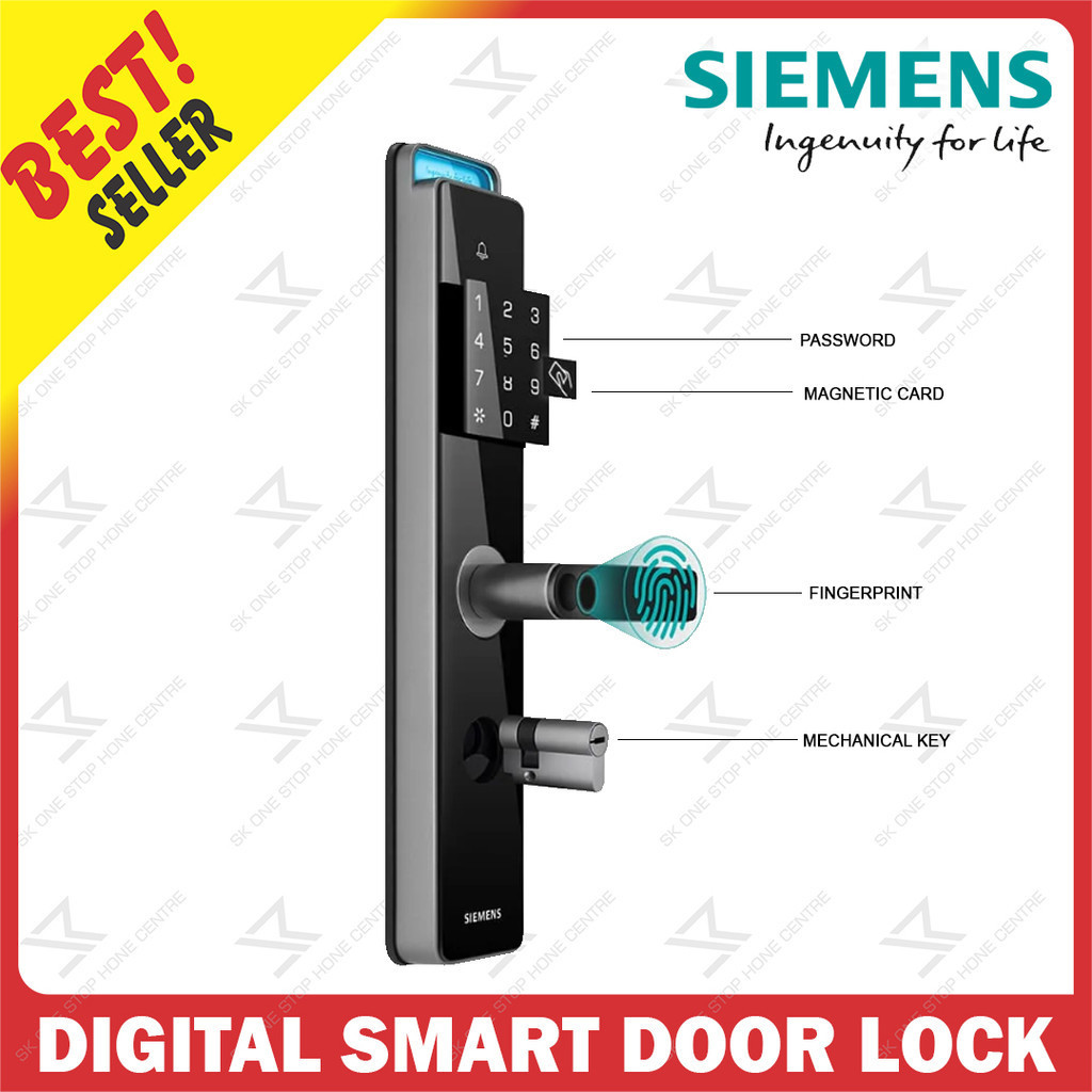 SIEMENS Digital Door Lock E327 ( Fingerprint, Password, Card, Key ...