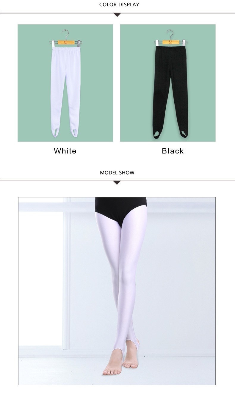 Girls Kids Ballet Stirrup Tights Pantyhose Child Dance Leggings Cotton ...