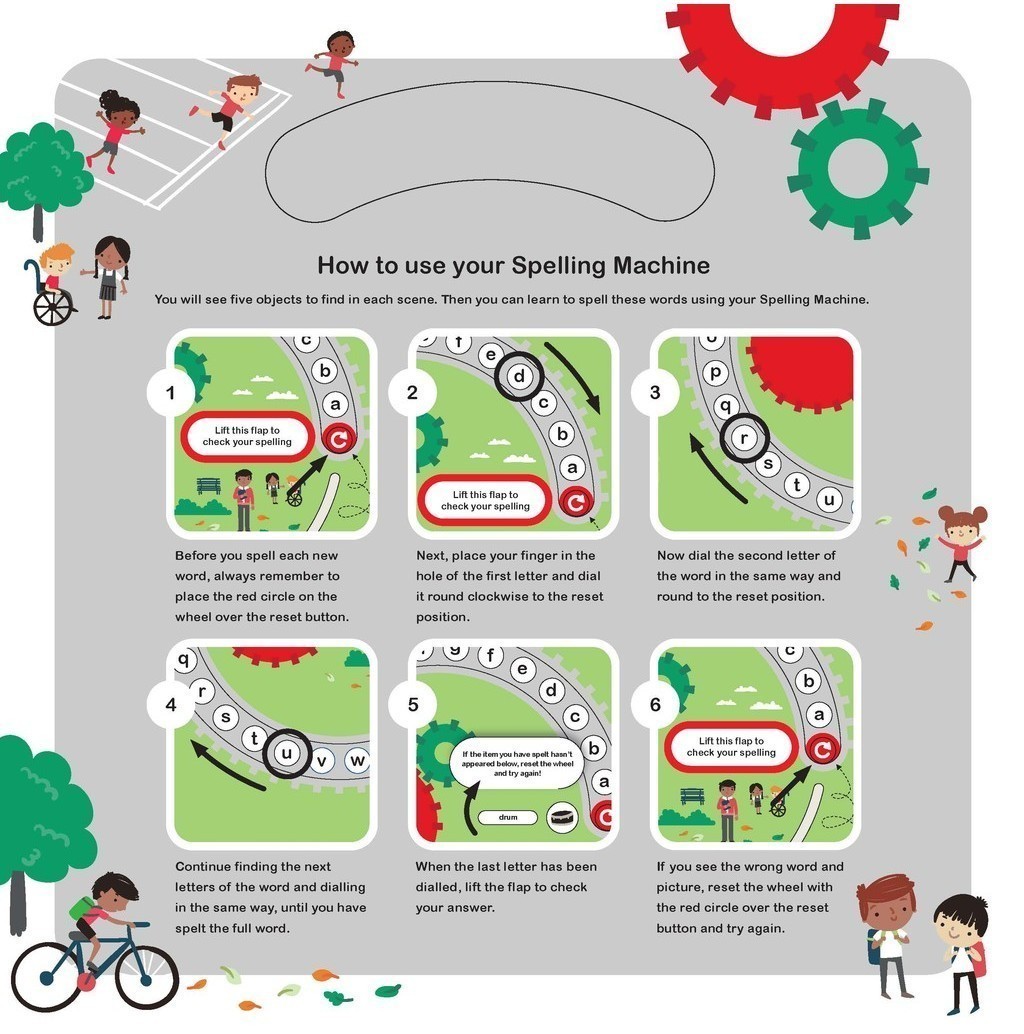 Scholastic Spelling Machine / On Holiday / At School, Learn To Spell ...