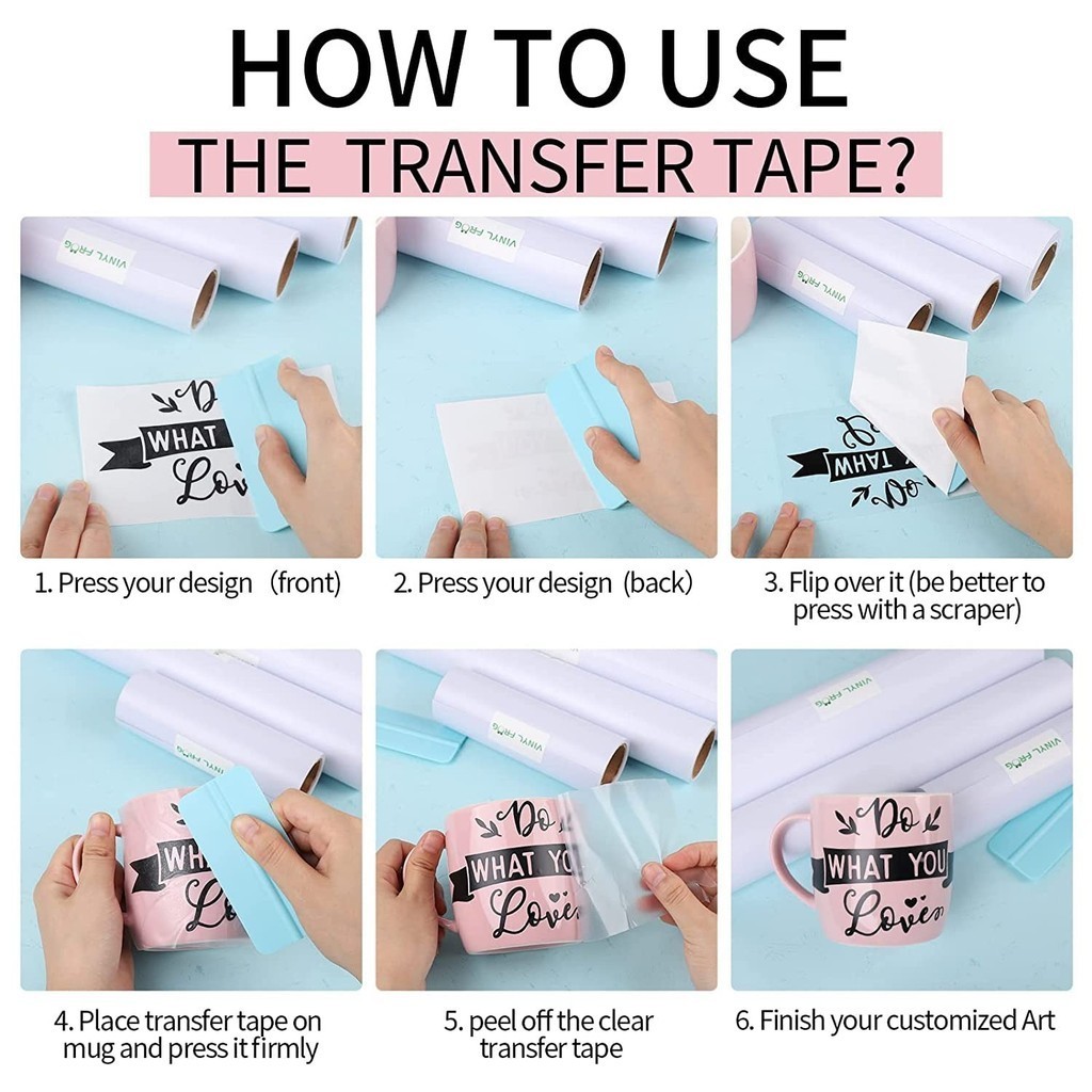 KakiDeco 40FT Super Stick Transfer Paper🔥 Tape Roll Cricut Adhesive ...