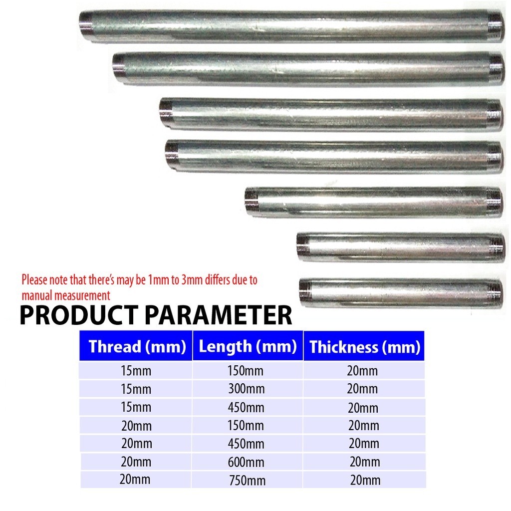 S MALL STAINLESS STEEL SUS304 15MM 20MM SHORT LONG PIPES BOTH END ...