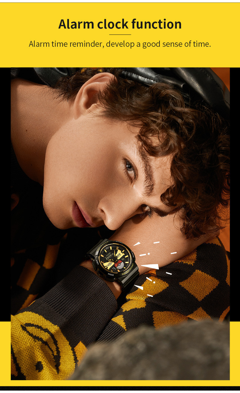 ZGO x Pokemon Pikachu jam tangan Mechanical Waterproof Watch For Men's ...
