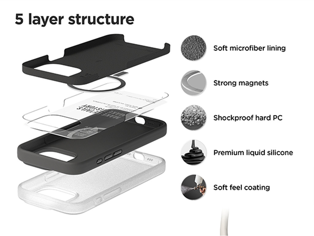 elago iP15 Pro & Pro Max Magnetic Silicone Case Compatible with iPhone ...