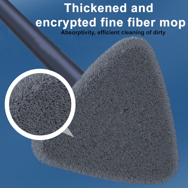 ViRYN Triangular Mop With Scraping Strip Self Twisting Water 360 Degree ...