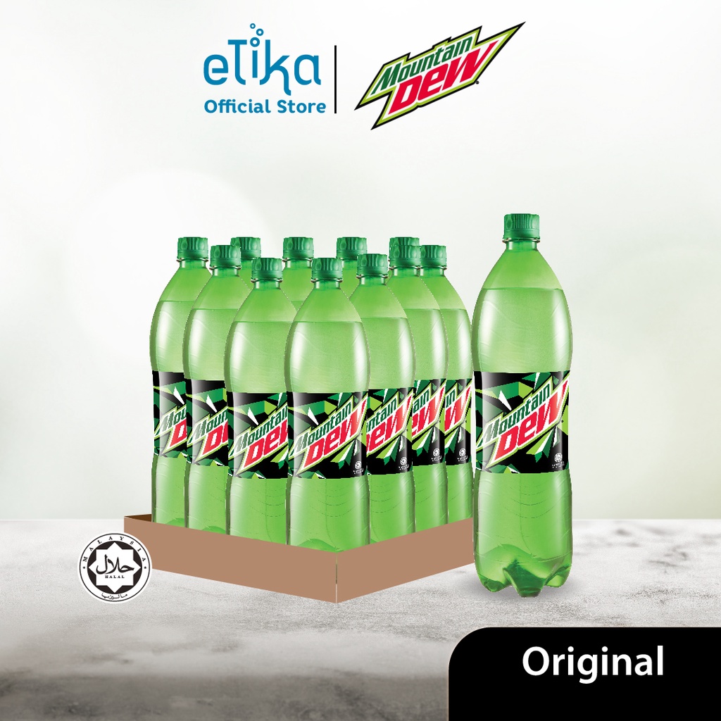 MOUNTAIN DEW Original/Pitch Black (1.5L x 12 Bottles/Carton) | Shopee Malaysia