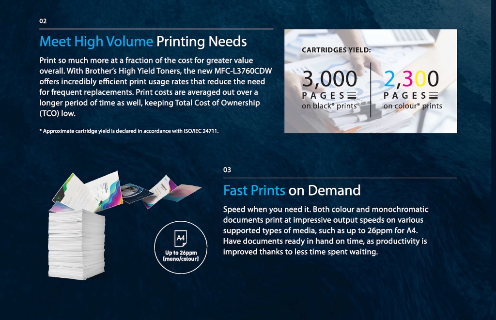 Brother MFC-L3760CDW All in One Wireless Colour Laser Printer Auto 2-sided Print USB Direct Scan ...