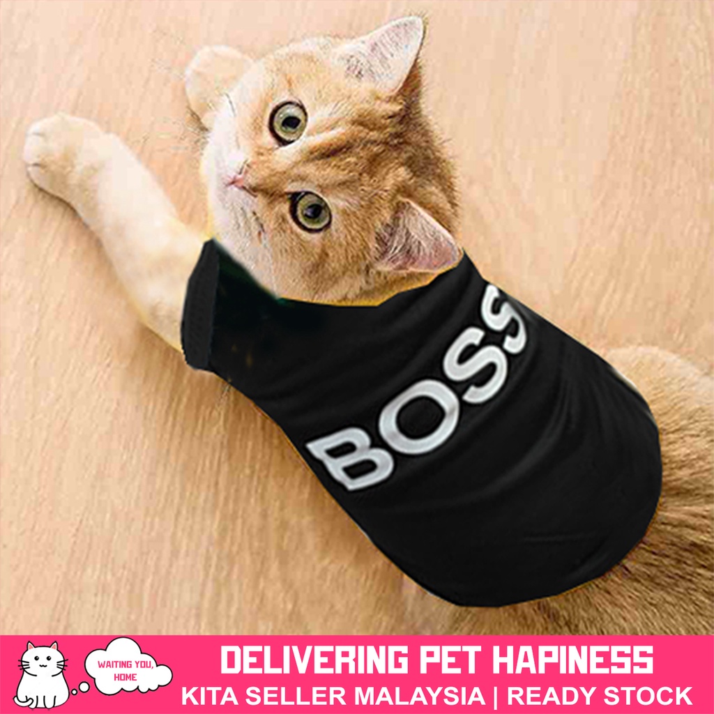 BOSS Baju Anak Baby Kucing Jantan Betina Comel Pakaian Kemeja Cat ...